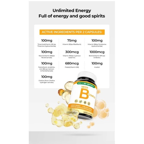 Oxyenergy Mega B Complex (90's) *EXP6/2025* - Muscle Mania Club